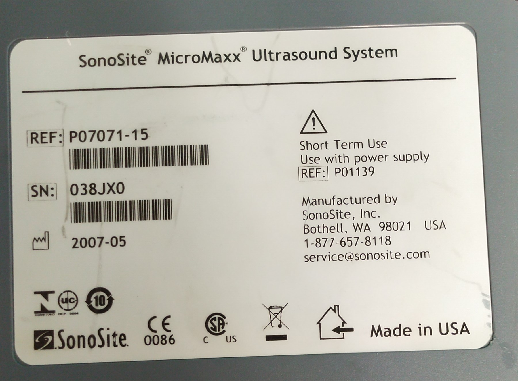 SonoSite MicroMaxx Ultraschallgerät