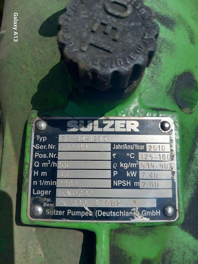 Usado Motor com bomba Sulzer Weise ZA80-1200 a venda em Portugal, Ramalhal