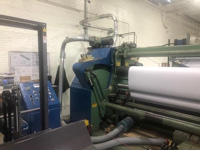 Used 72" WIDE REM CENTER SURFACE DUPLEX SLITTER REWINDER for S...