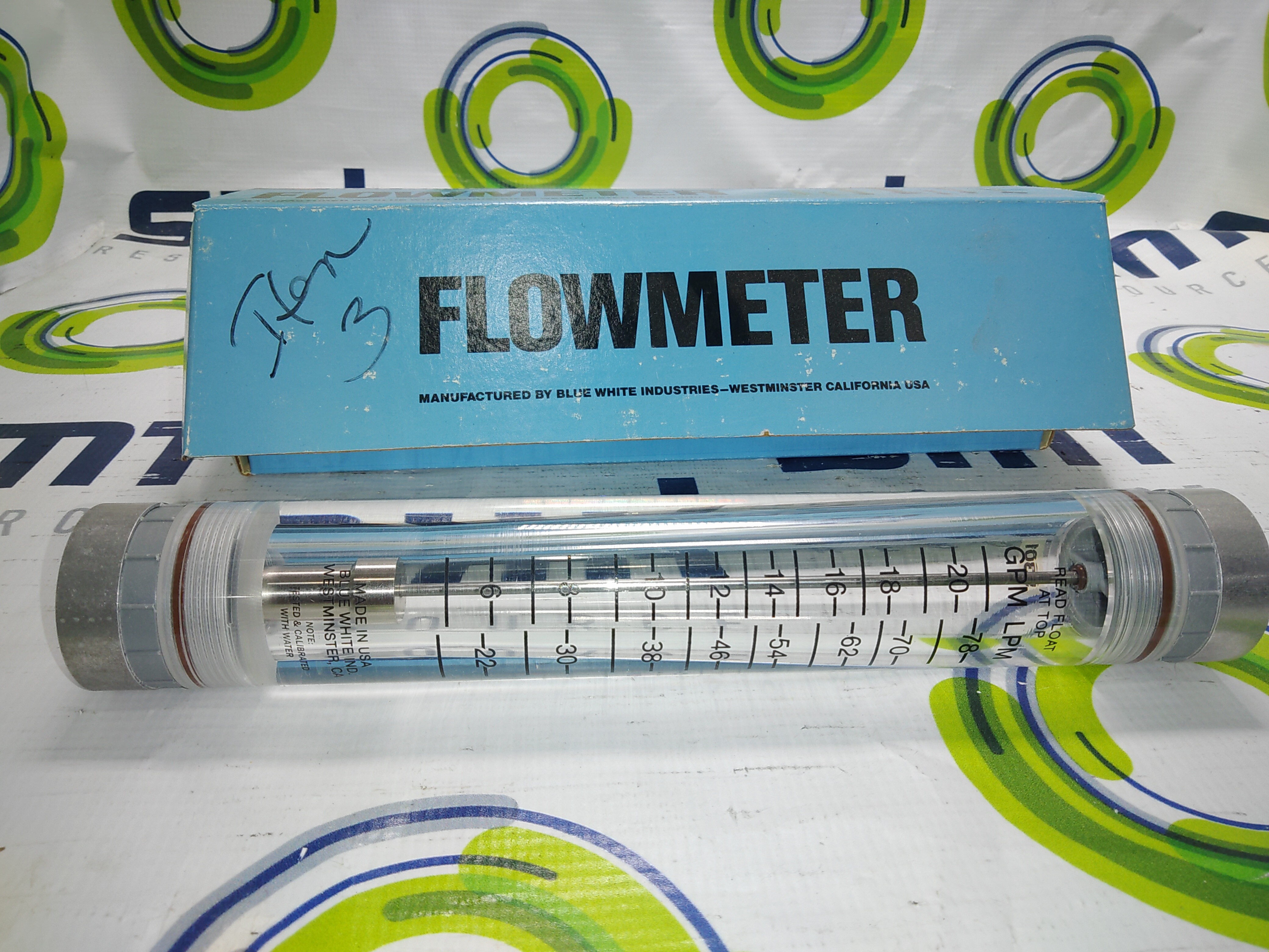 New BLUEWHITE FlowMeter FC-13-A Horizontal Pipe for Sale at SMT Resource Equipment LLC