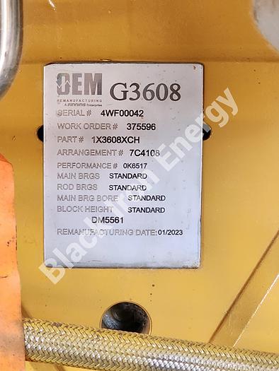 Used Sold "Zero Hour Exchange" 2370 hp Caterpillar G3608-...