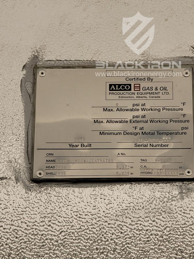 New surplus 200 MMSCFD Refrig Plant for Sale at Black Iron Energy