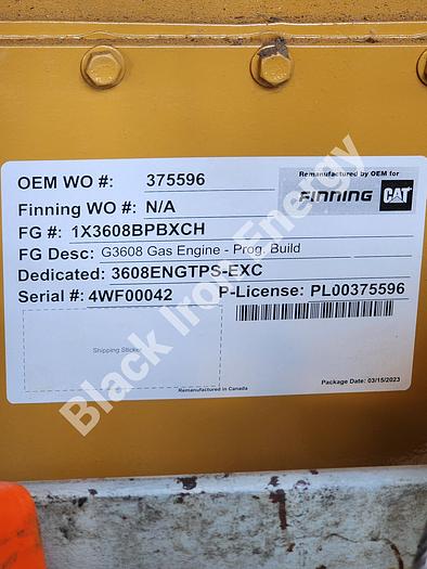 Used Sold "Zero Hour Exchange" 2370 hp Caterpillar G3608-...