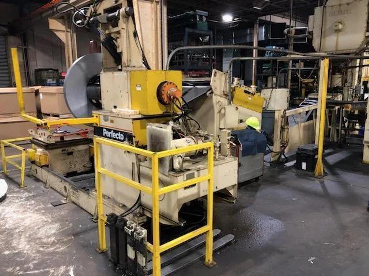 Used 15,000 LB x 30" WIDE PERFECTO COMPLETE COIL FEED LINE for Sale at ...