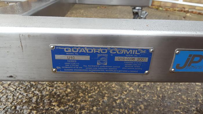 Used Sold Quadro Comil Conical Milling Machine at GlobePack Equipment