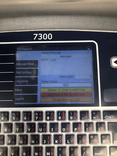 Used Sold Linx 7300 Ink Jet Printer at GlobePack Equipment