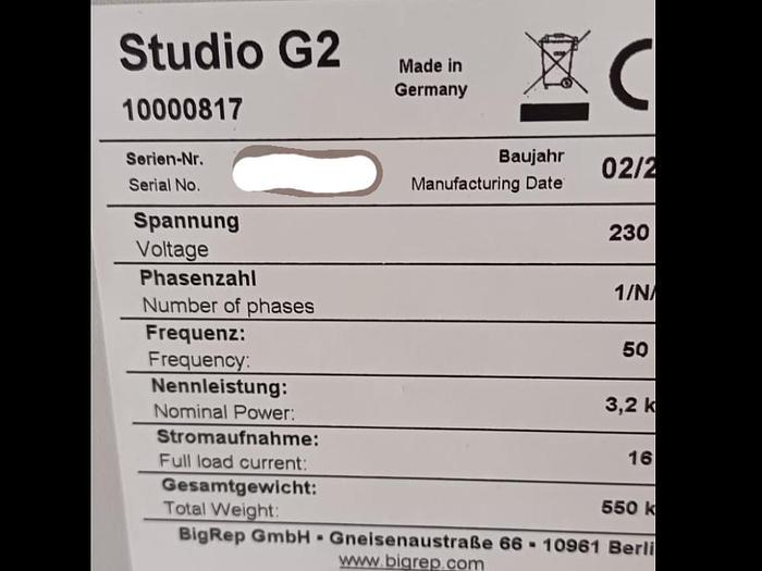 Used 2023 BigRep Studio G2 for Sale in United Arab Emirates