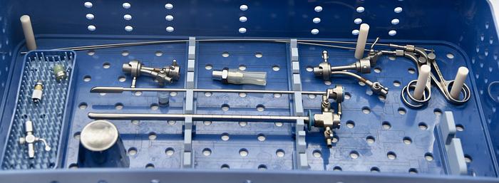 Used KARL STORZ-ENDOSKOPE CYSTOSCOPY INSTRUMENT SET WITH STERILIZATION ...