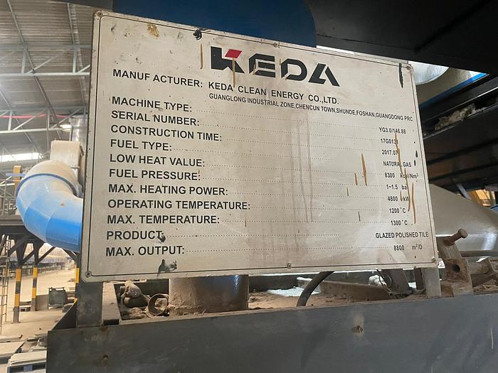 Refurbished ROLLER KILN AND PREKILN FOR CERAMIC TILES KEDA for Sale in ...