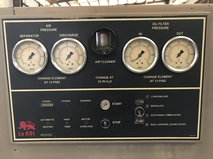 Used LeROI International W50SS Rotary Screw Air Compressor for Sale in ...