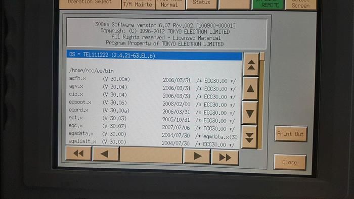 Used TEL INDY PLUS for Sale at Tara Semiconductor Technology