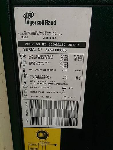 Used Ingersoll Rand 20-HP 120-Gallon Air Compressor for Sale at Steep ...