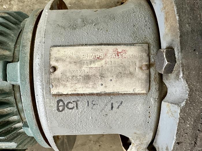 Used CRANE Deming 7175 Centrifugal Pump for Sale at Steep Hill ...