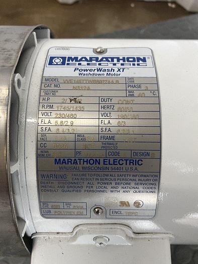 Used Marathon Electric PowerWash XT Motor for Sale at Steep Hill ...