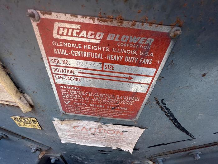 Used Chicago Size 20 Direct Drive Fan Blower for Sale at Steep Hill ...