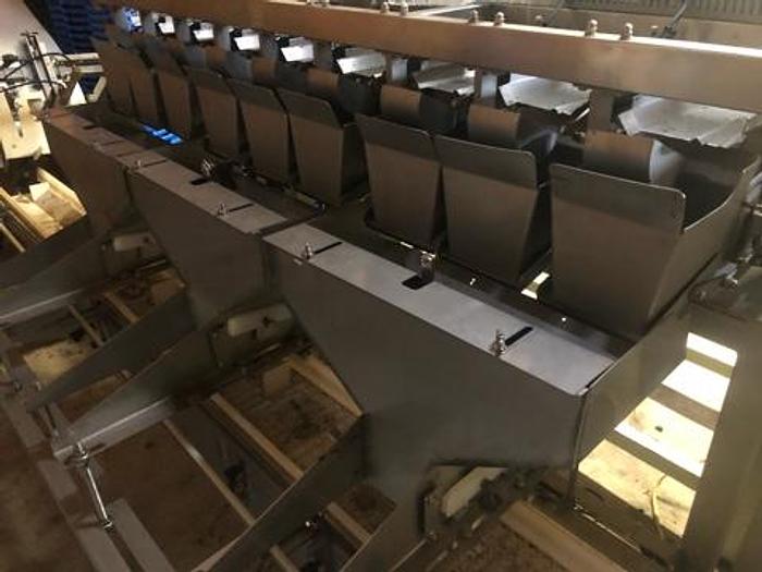 Used A&B 9-Lane Linear Weigh & Fill for Clam Shells for Sale at Steep ...