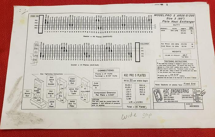 Used AGC PRO 5 Pressure Plate Heat Exchanger for Sale at Steep Hill ...
