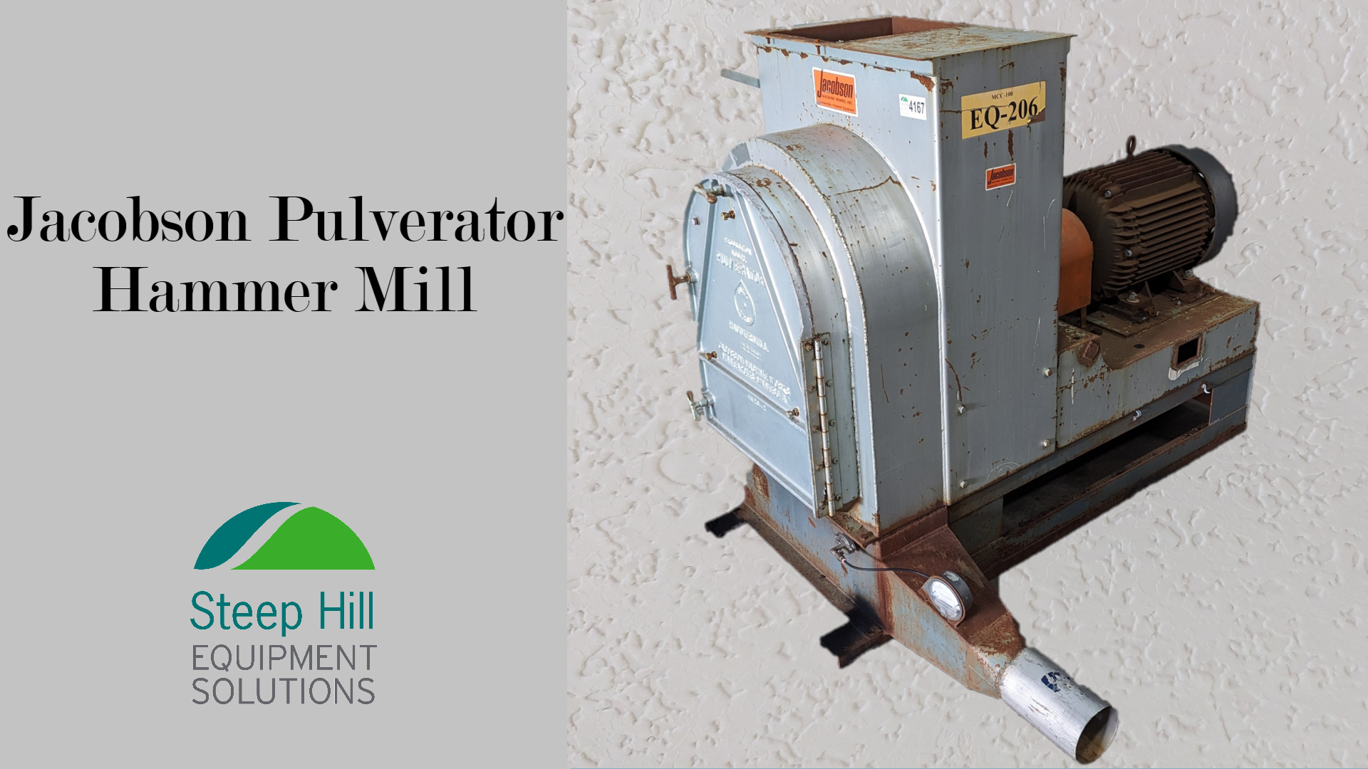 Used Jacobson Pulverator P-240D Hammermill for Sale at Steep Hill Equipment Solutions