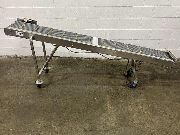 8' L Cleated Incline Conveyor