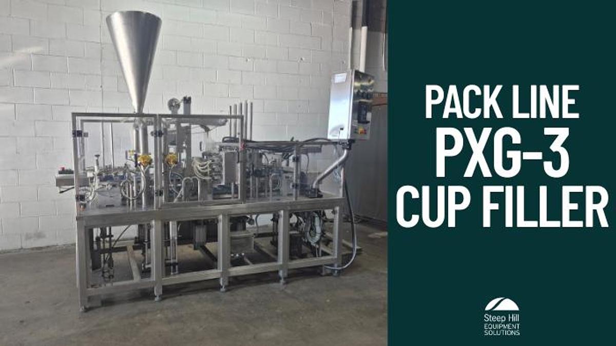 Used Pack Line PXG-3 Linear Cup Filler for Sale at Steep Hill Equipment ...