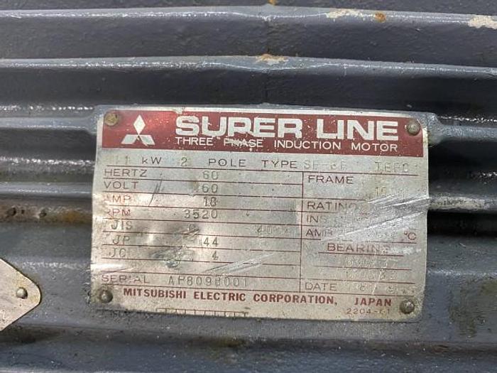 Used Mitsubishi Super Line 11 kW Induction Motor for Sale at Steep Hill Equipment Solutions