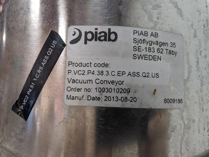 Used Piab piFlow®P Vacuum Conveyor for Sale at Steep Hill Equipment Solutions