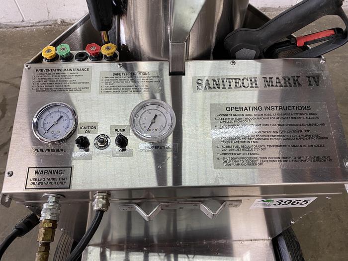 Used Sanitech Mark IV Pressure Washer for Sale at Steep Hill Equipment Solutions