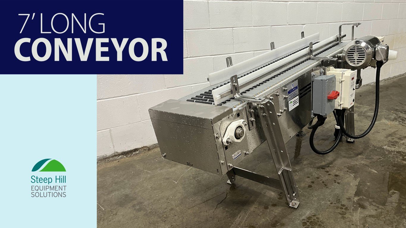 Used Nercon 7' Long Incline Conveyor for Sale at Steep Hill Equipment ...
