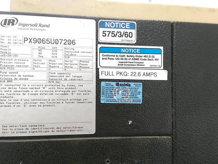 Used Ingersoll Rand 20-HP 120-Gallon Air Compressor for Sale at Steep ...