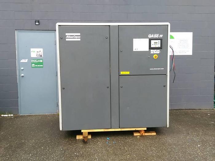 Used Atlas Copco GA55FF Rotary Screw Compressor for Sale at Steep Hill ...
