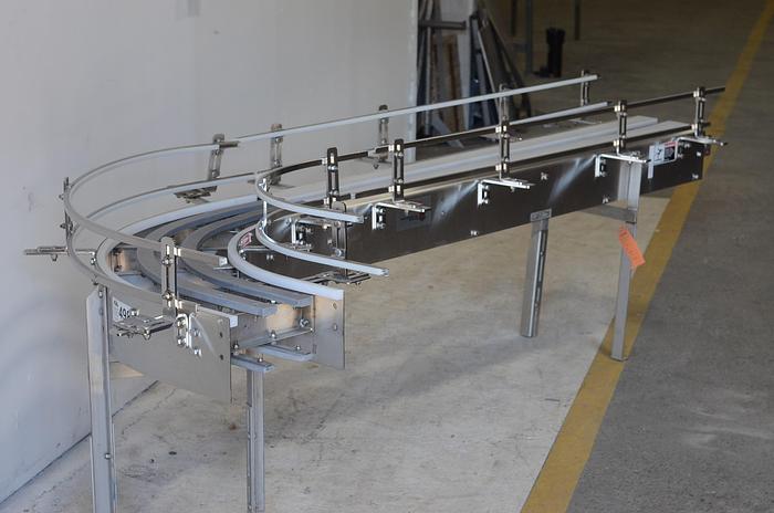 7' long by 12" wide L-Shaped Conveyor
