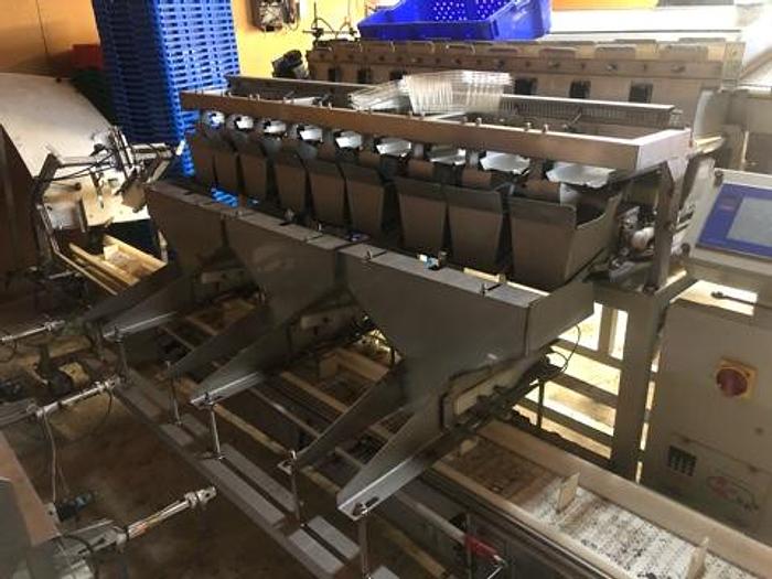 Used A&B 9-Lane Linear Weigh & Fill for Clam Shells for Sale at Steep ...