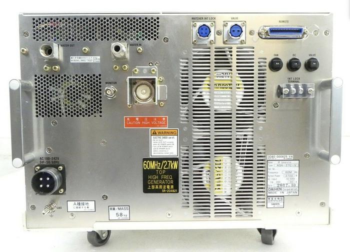 Used Daihen AGA-27C-V RF Generator TEL Tokyo Electron 3D80-000825-V...