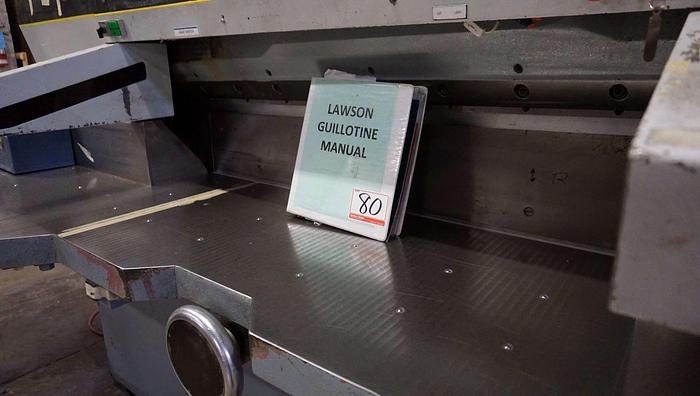Used 47" DEXTER LAWSON 47 MCC 119 GUILLOTINE PAPER CUTTER. MFG 1997 for Sale at Global Equi...