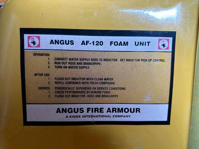 Used ANGUS AF-120 FOAM FIRE FIGHTING UNIT ON WHEELS (NOT TESTED) for ...
