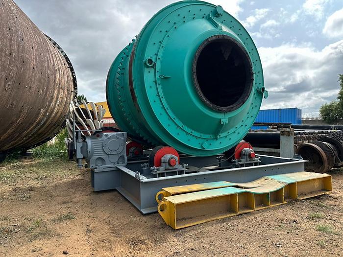 Used MALVERN ENGINEERING WEMCO DRUM WITH BASE AND GEARBOX (SCRUBBER ...