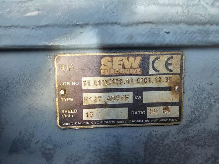 Used MALVERN ENGINEERING WEMCO DRUM WITH BASE AND GEARBOX (SCRUBBER ...