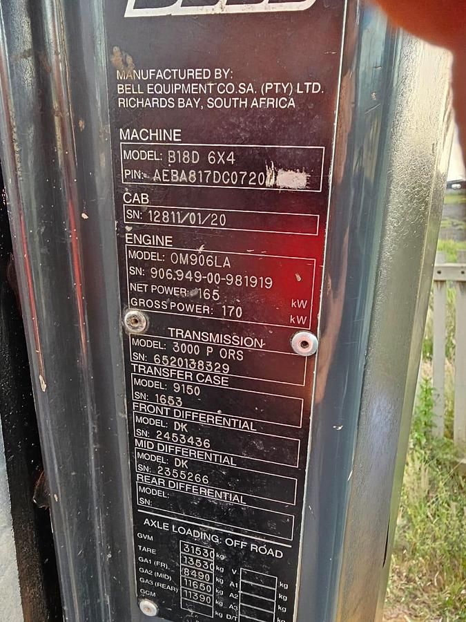 Used BELL B18D ARTICULATED DUMP TRUCK - OPERATIONAL for Sale in ...