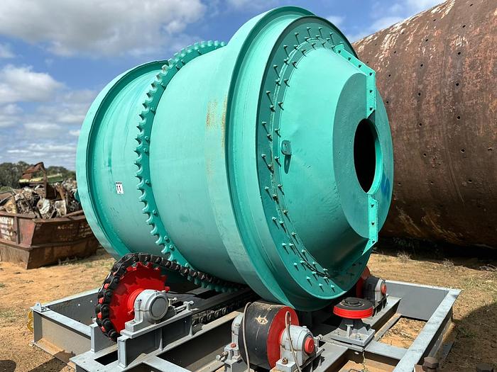 Used MALVERN ENGINEERING WEMCO DRUM WITH BASE AND GEARBOX (SCRUBBER ...