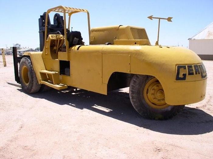 Used 40,000 lb. Gerlinger Forklift; Low Mast; Pneumatic Tires; Rigg...