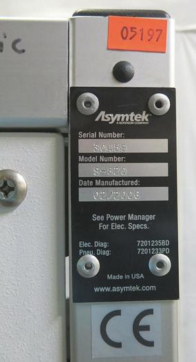 Used Asymtek Spectrum S-820 Automated Batch Fluid Dispenser for Sal...