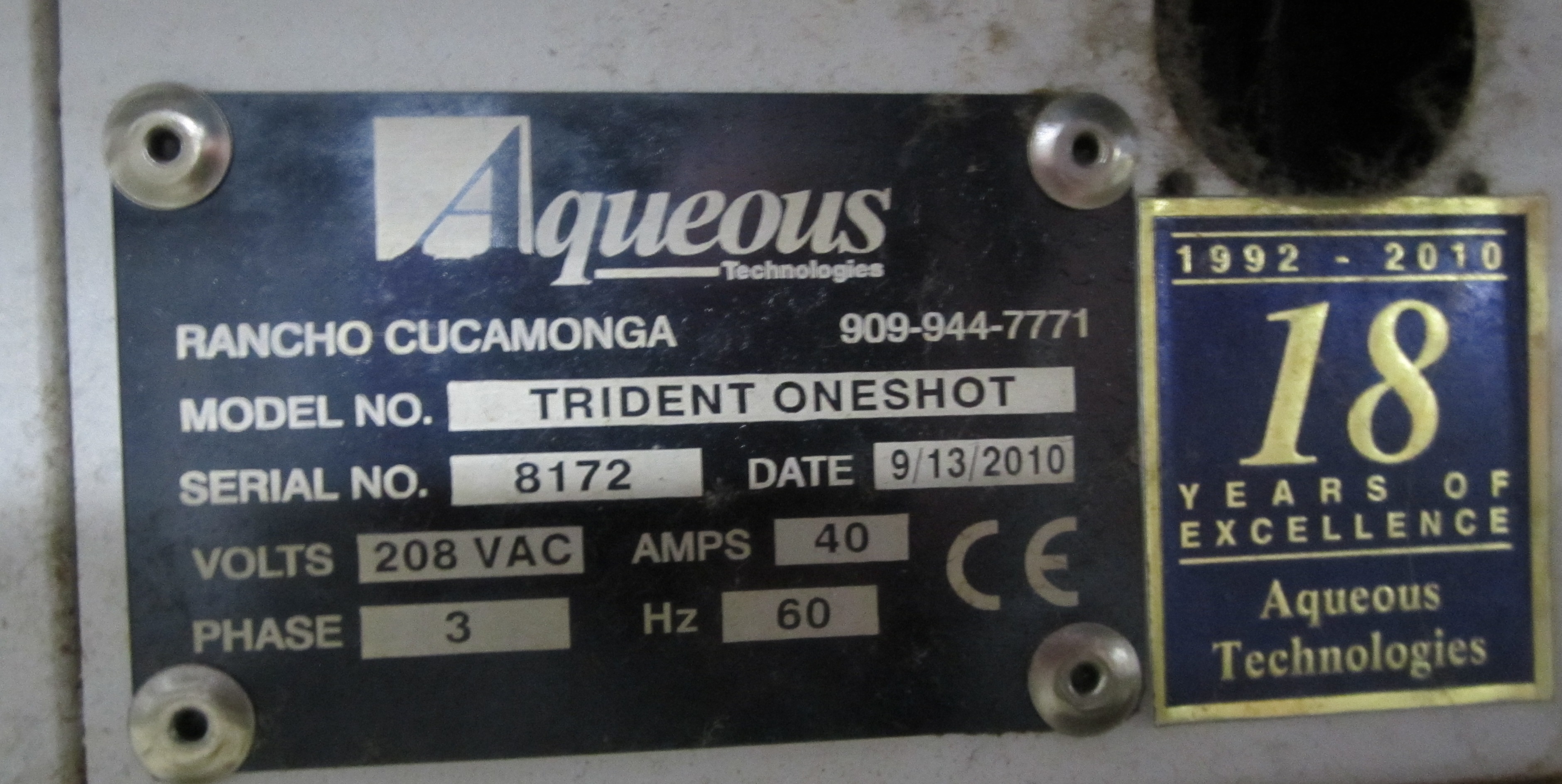 Used Aqueous Technologies Trident OneShot Batch Cleaner for Sale at SMT ...