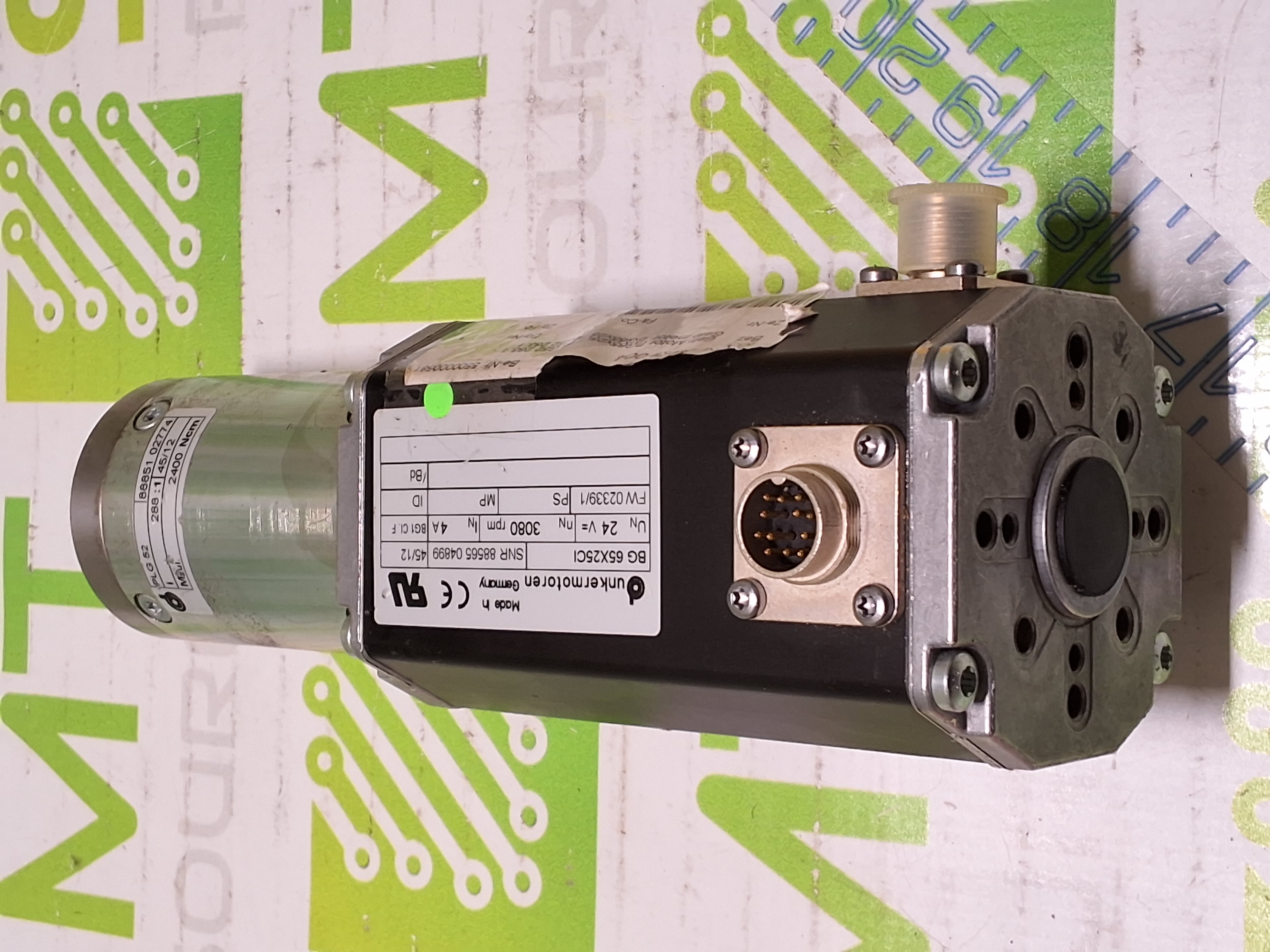 Used DUNKERMOTOREN BG 65X25CI SERVO MOTOR WITH PLG 52 288:1 GEARHEAD - LIKE NEW for Sale at SMT R...