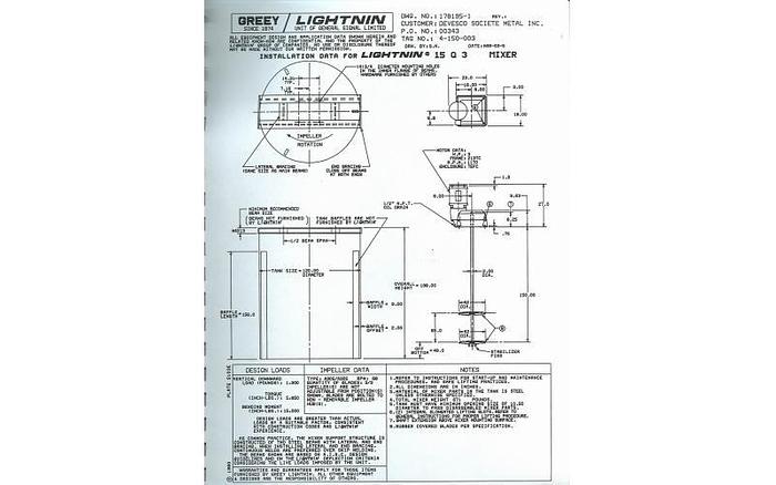 Used Sold USED LIGHTNIN TOP ENTRY MIXER, SERIES 10, 3 HP at Carter ...