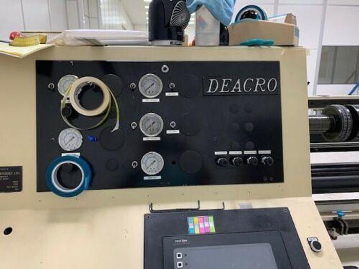 Used 62" DEACRO MODEL DA-650 DUPLEX CENTER-WIND SLITTER REWIND...