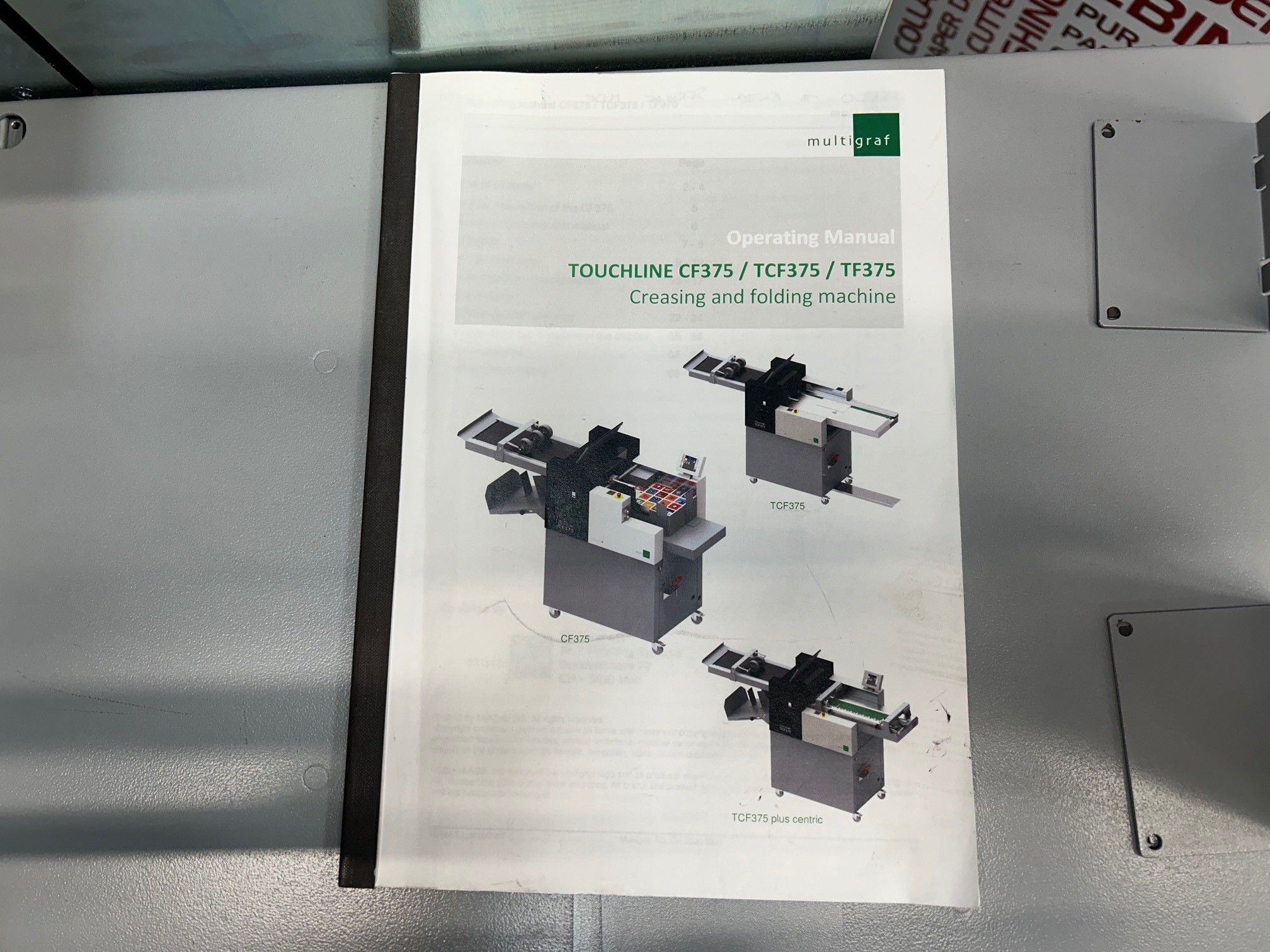 Refurbished Sold Multigraf Touchline CF375 Creaser Folder at Glendale ...