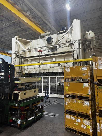 Used 1500 ton Verson 288"x96" 3 Axis Transfer Press for S...