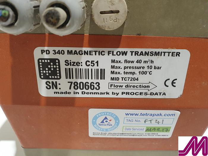 Used Proces Data PD 340 Flow PD 340 Magnetic Flow Transmitter for Sale ...