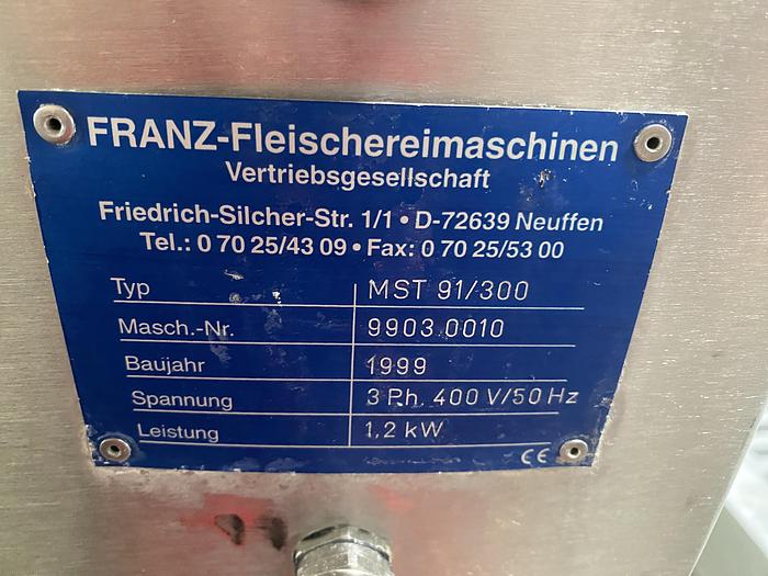 Used 1999 Franz Fleischereimaschinen MST 91/300 Frischfleisch Schneider ...