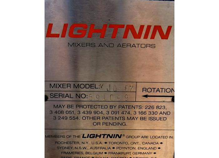 Used USED LIGHTNIN TOP ENTRY MIXER, MODEL XJQ 87, 0.75 HP for Sale in ...